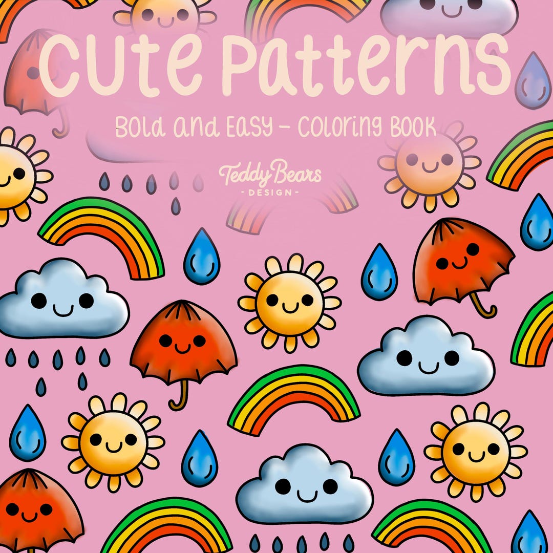 Cute Patterns Coloring Book - Etsy