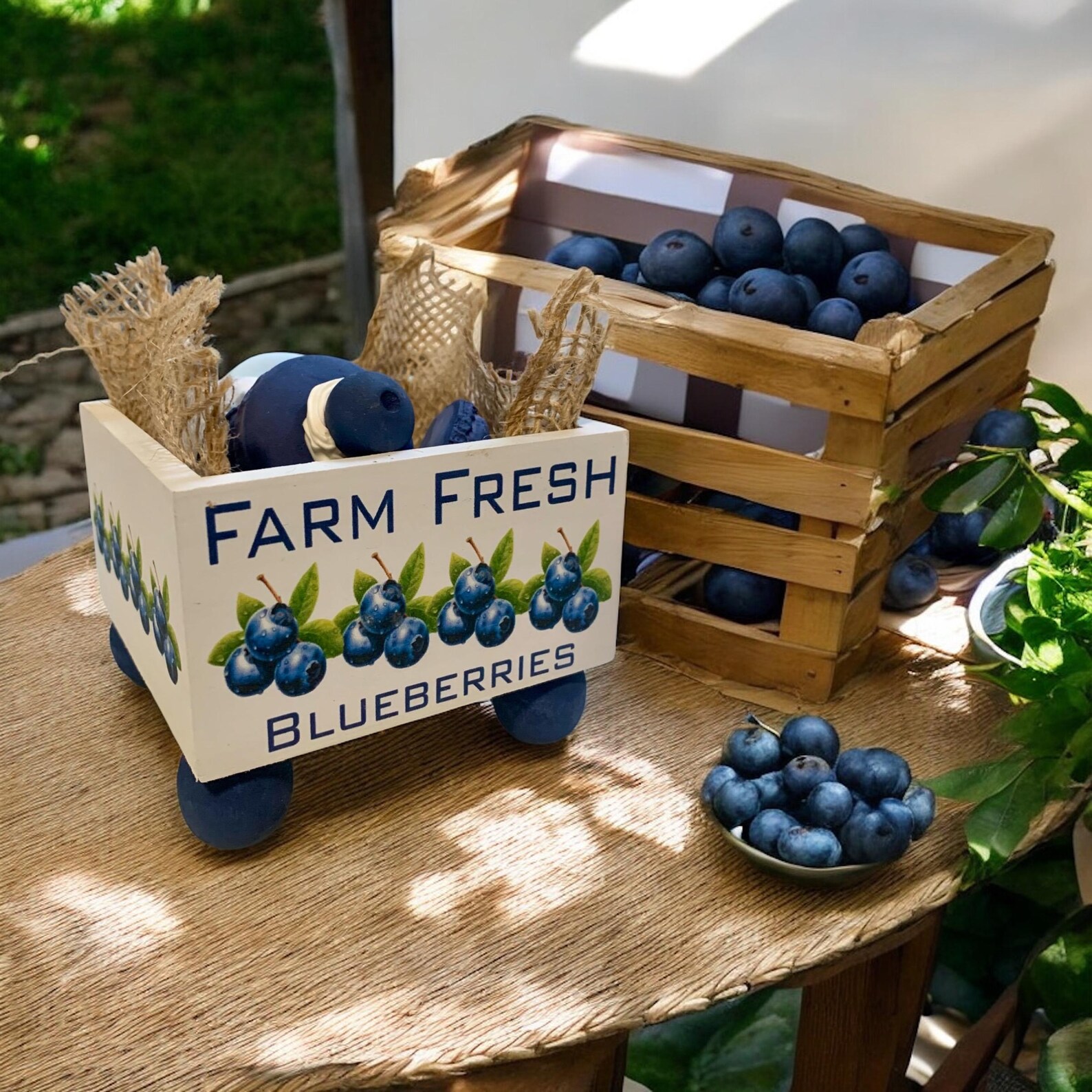 Farm Fresh Mini Blueberry Crate - Etsy