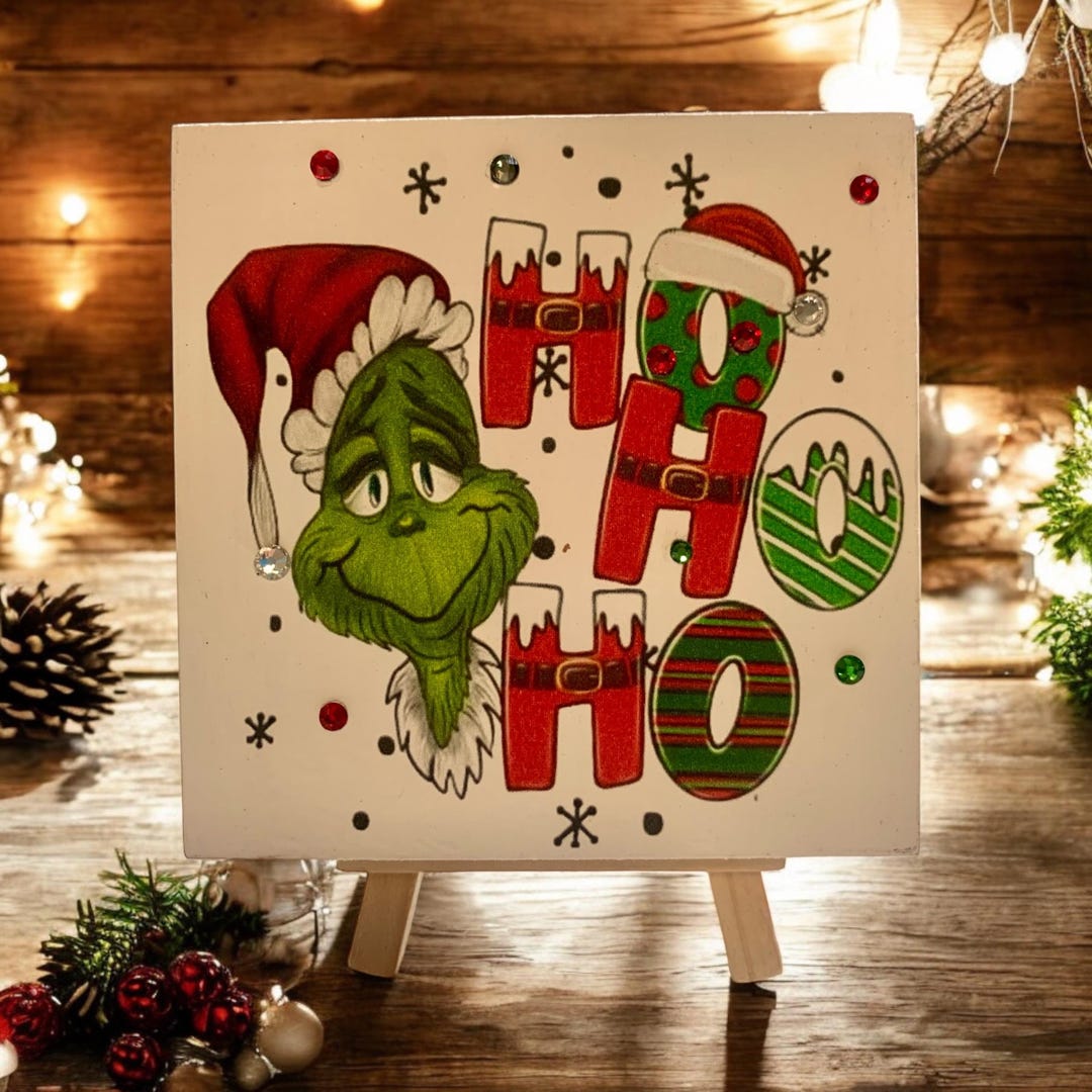Grinch Ho Ho Ho Tiered Tray Decor - Etsy