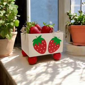 Strawberry Farmhouse Inspired Mini Crate - Etsy