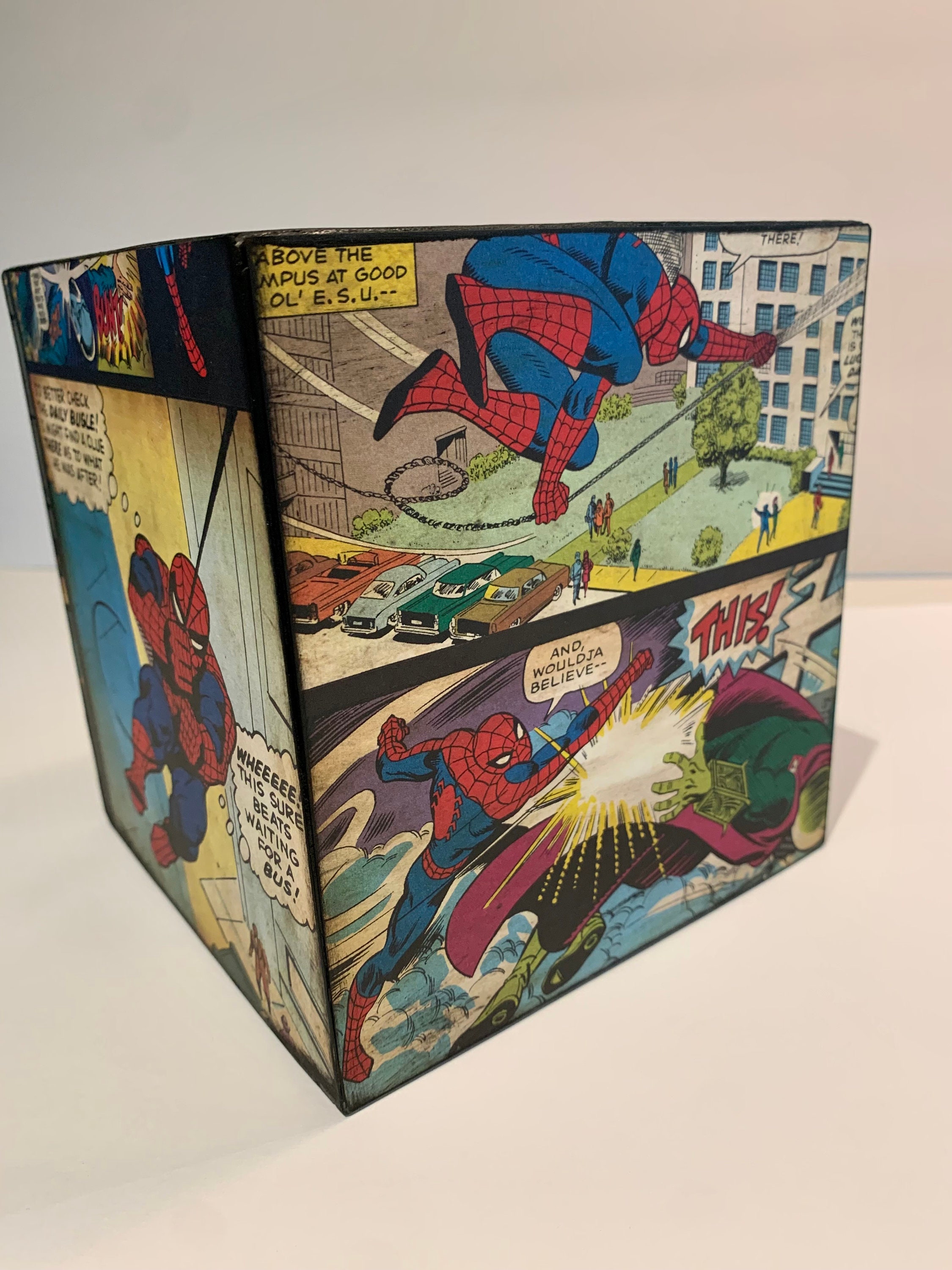 Spiderman Inspired Tissue Box Cover - Etsy
