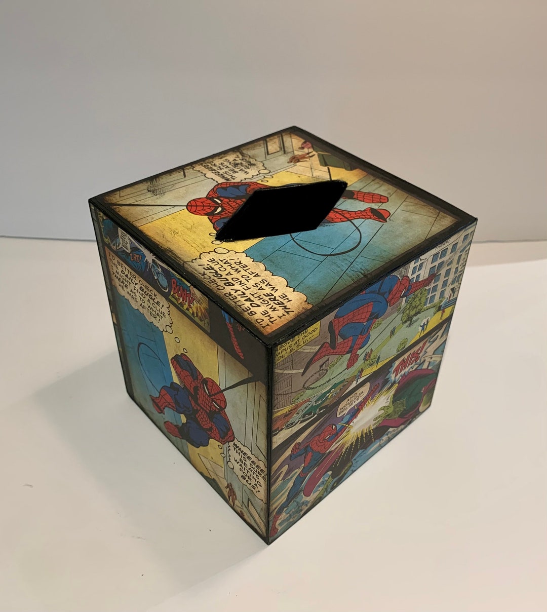 Spiderman Inspired Tissue Box Cover - Etsy