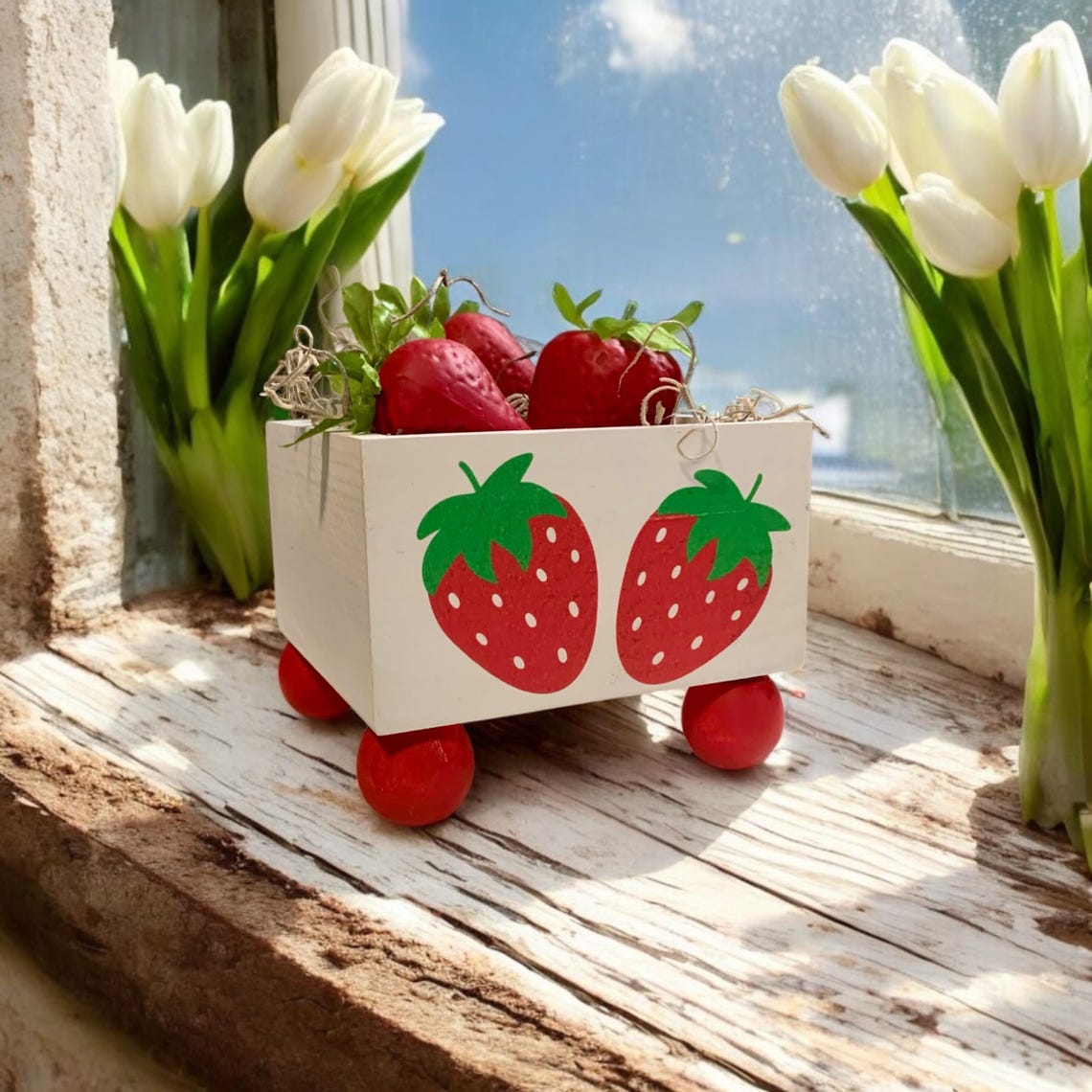 Strawberry Farmhouse Inspired Mini Crate - Etsy