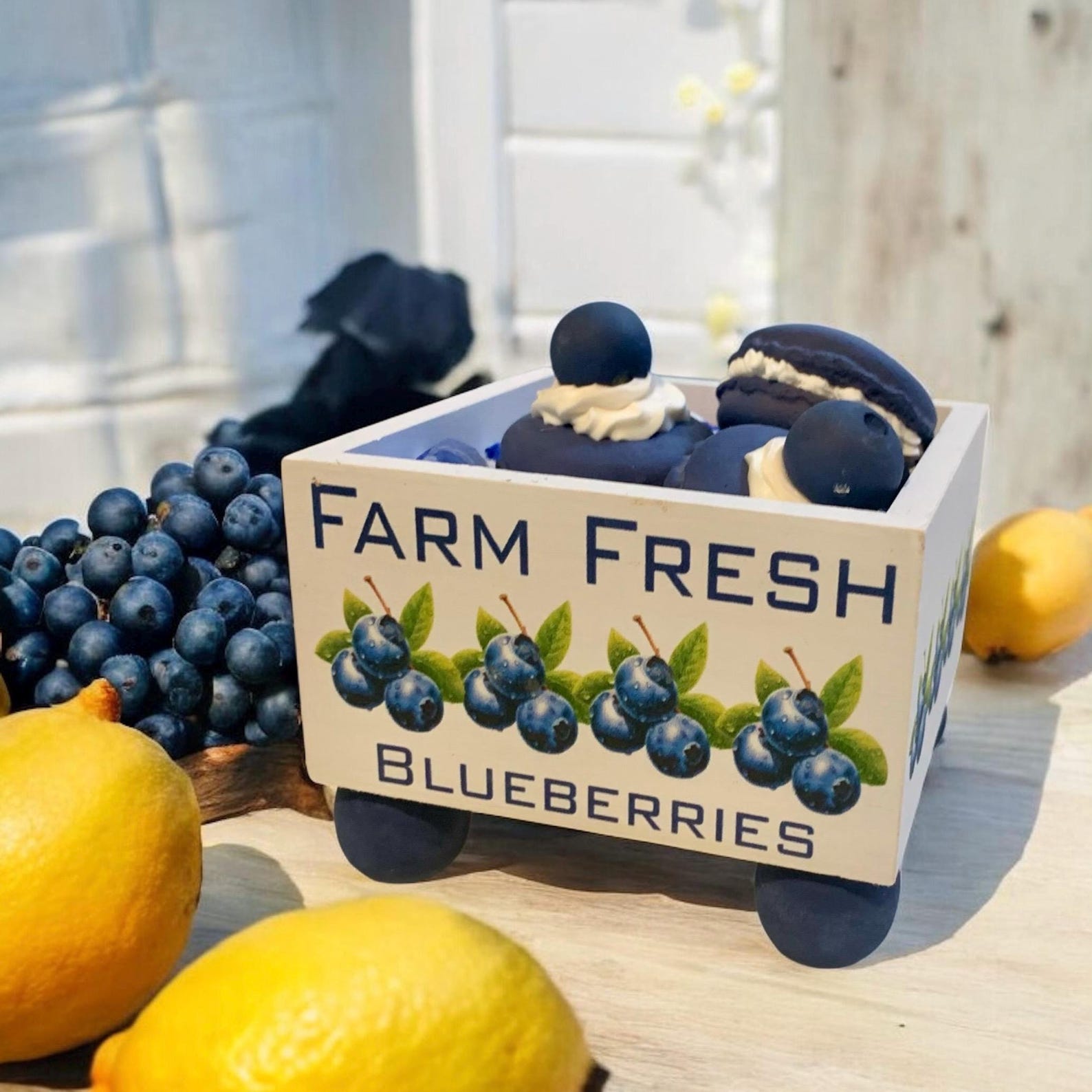 Farm Fresh Mini Blueberry Crate - Etsy