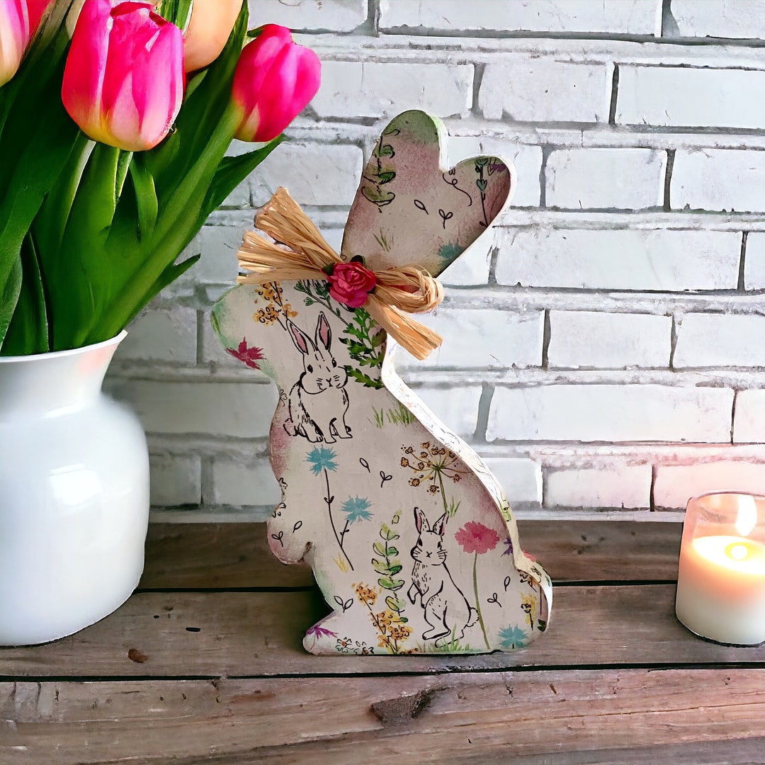 Wood Freestanding Easter Bunny - Etsy