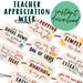 Teacher Appreciation Week - Daily Gift Tags - INSTANT DOWNLOAD - Etsy