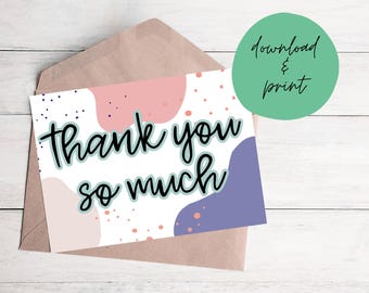 Thank You so Much-instant Download - Etsy