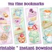 Gnome Tea Printable Bookmarks, Instant Download, Tea Time, Book Lover ...