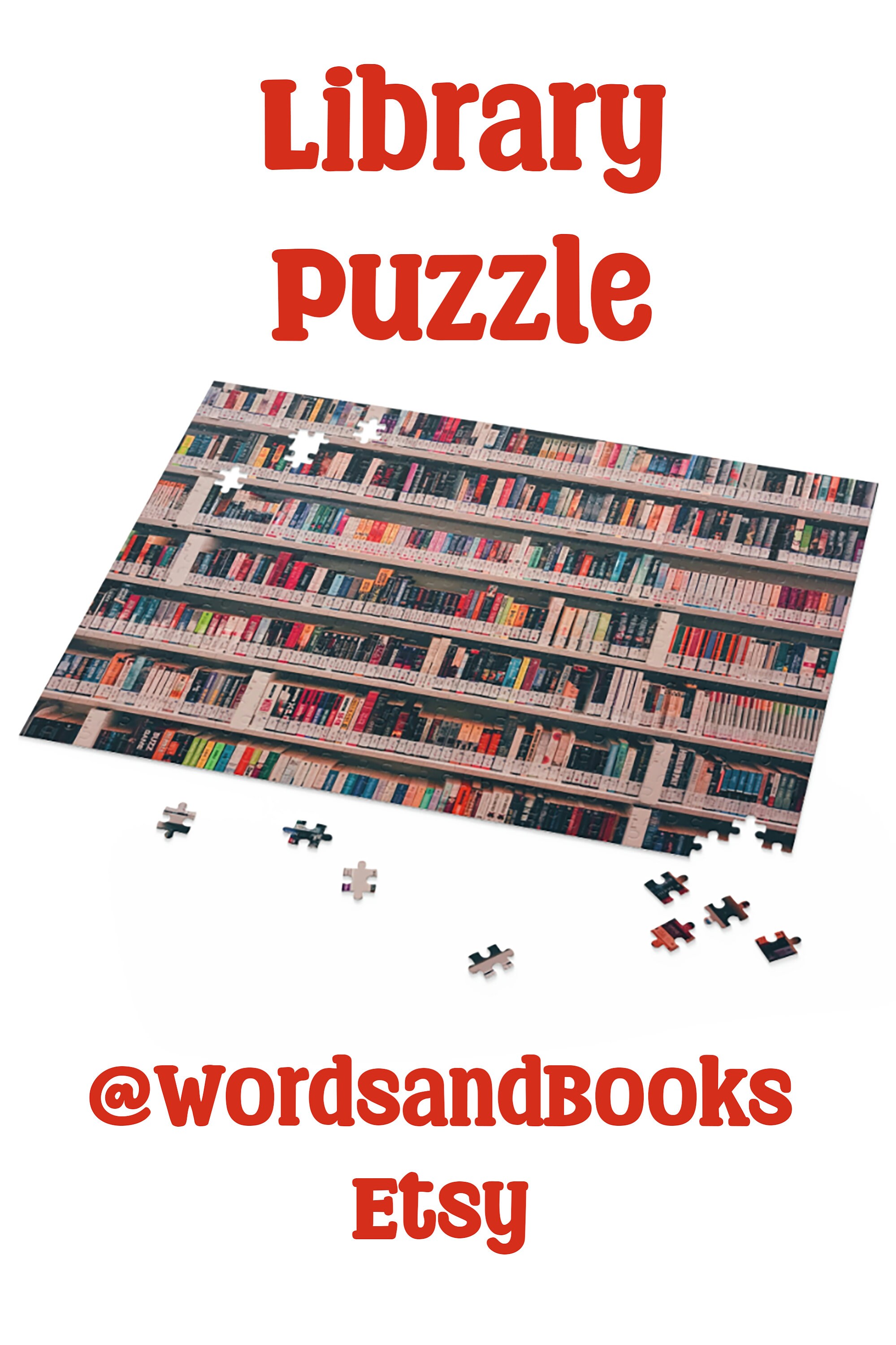 Library Puzzle, Jigsaw Puzzle, Vintage Library, Library Jigsaw Puzzle ...