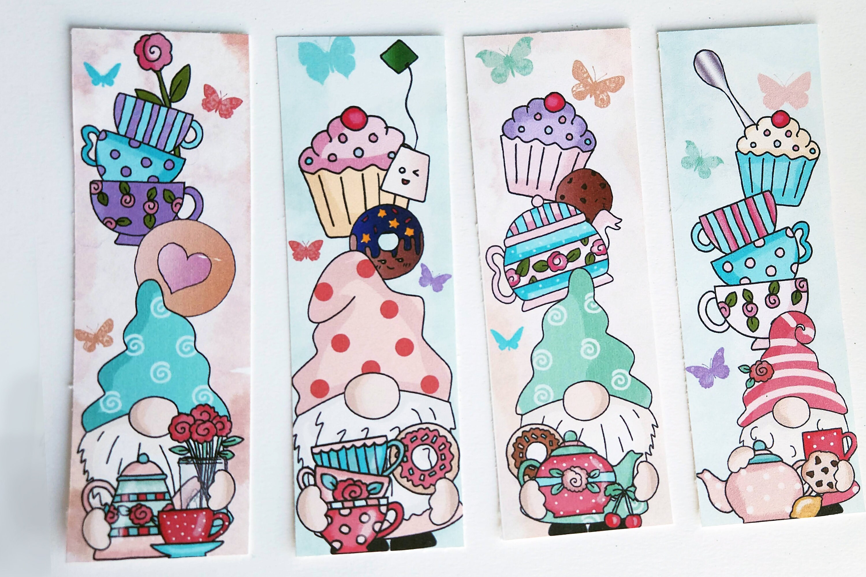 Gnome Tea Printable Bookmarks, Instant Download, Tea Time, Book Lover ...