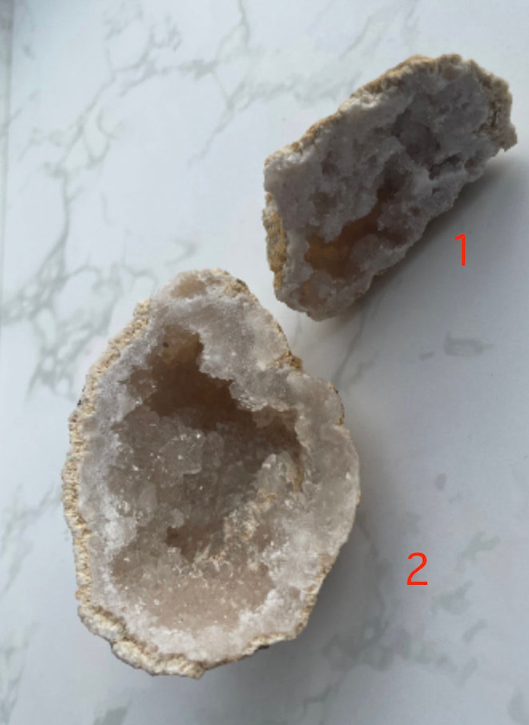 White Agate Geode, Crystal Cluster, Minerals Specimen,home Decoration ...