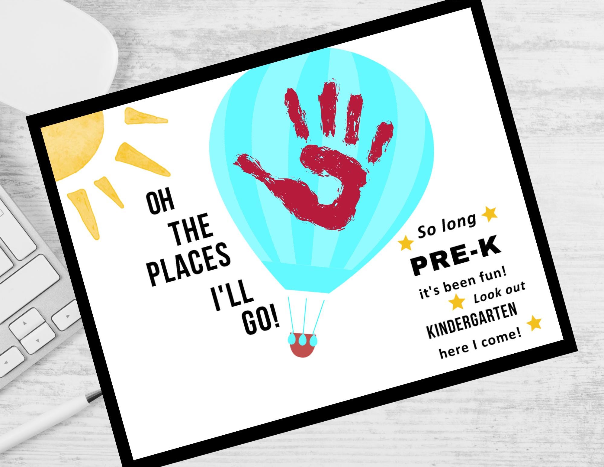 Digital Download Oh the Places You'll Go Handprint Craft for Kids|dr ...