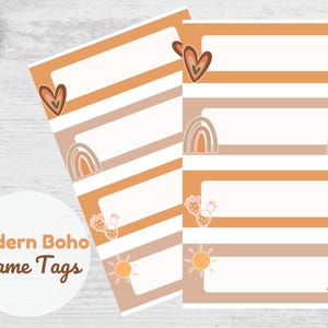 Digital Download|modern Boho Name Tags|classroom Name Tags - Etsy