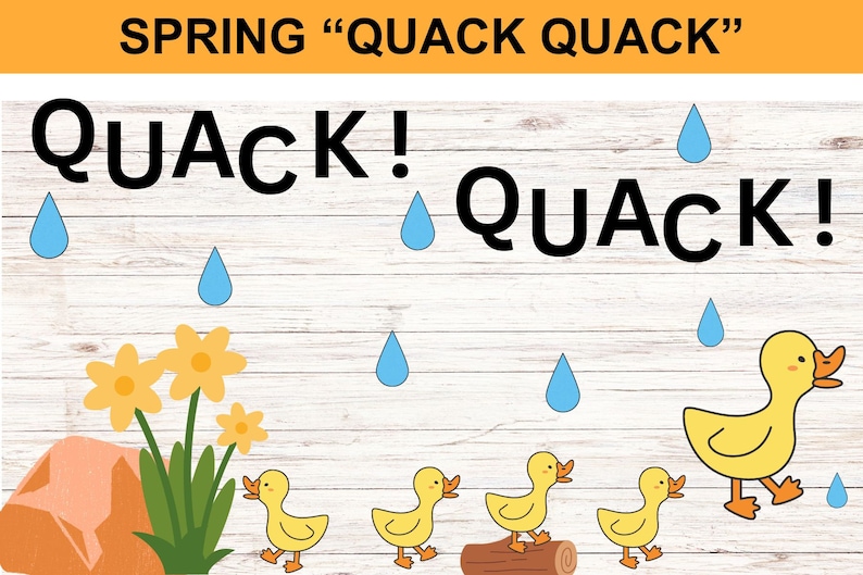 Quack Quack Bulletin Board | Duck Themed Classroom Decor | Cute Animal ...