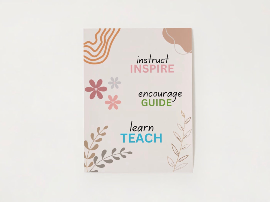 Boho Inspirational Poster | Neutral Motivational Wall Art | Positive ...