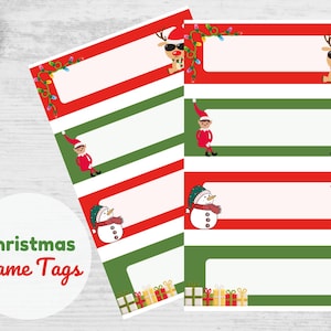 Digital Download|christmas Name Tags|classroom Name Tags - Etsy