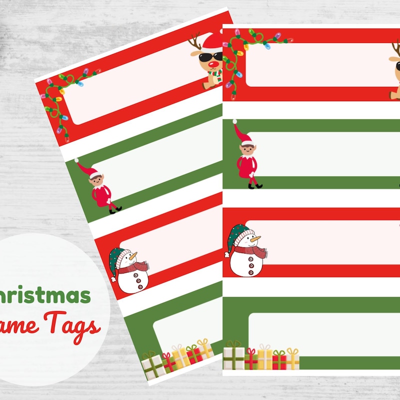 Christmas Name Tag - Etsy