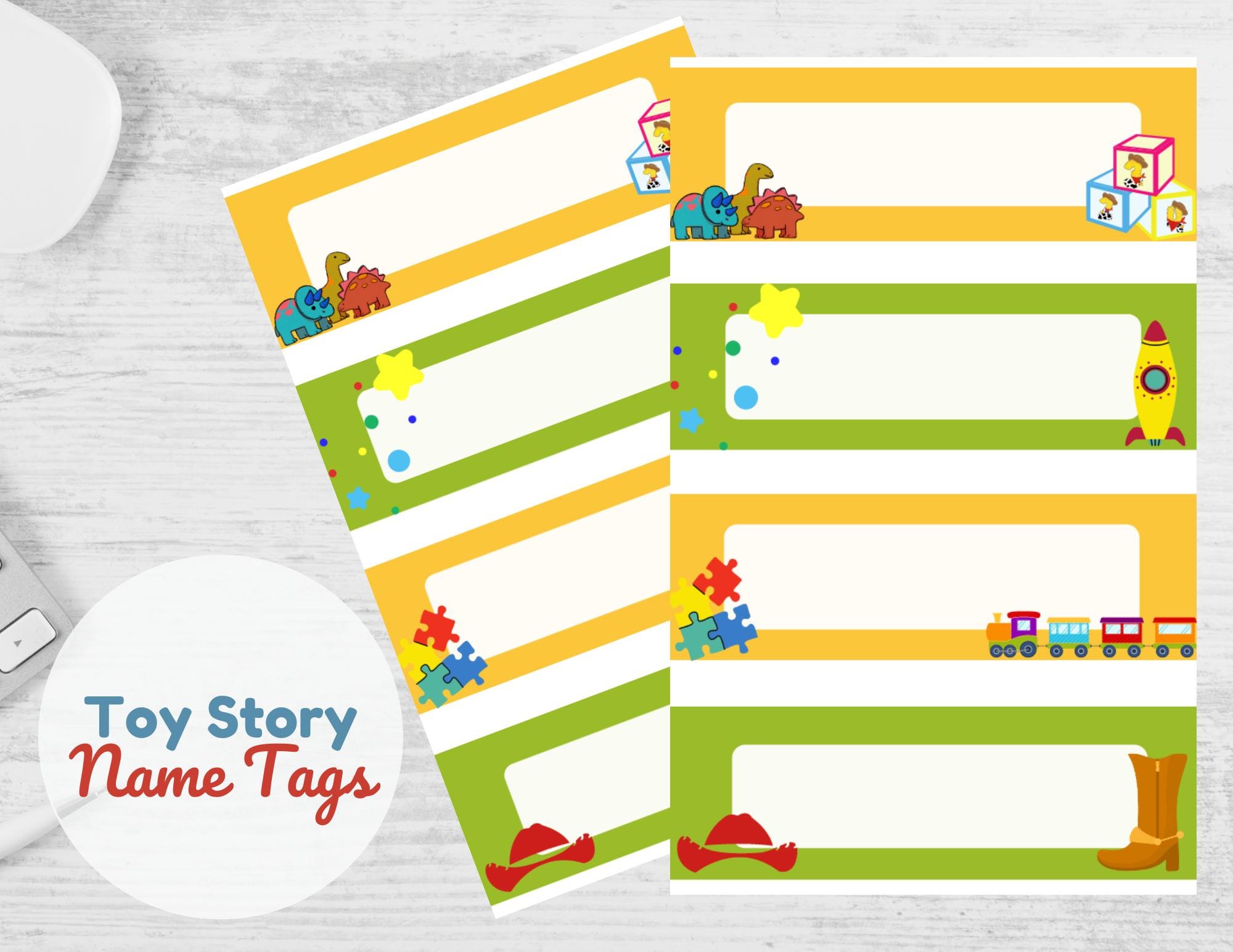 Digital Download|toy Story Name Tags|classroom Name Tags - Etsy