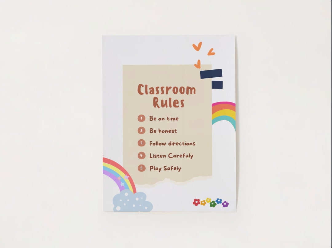 Modern Boho Classroom Poster | Minimalist Educational Wall Art ...