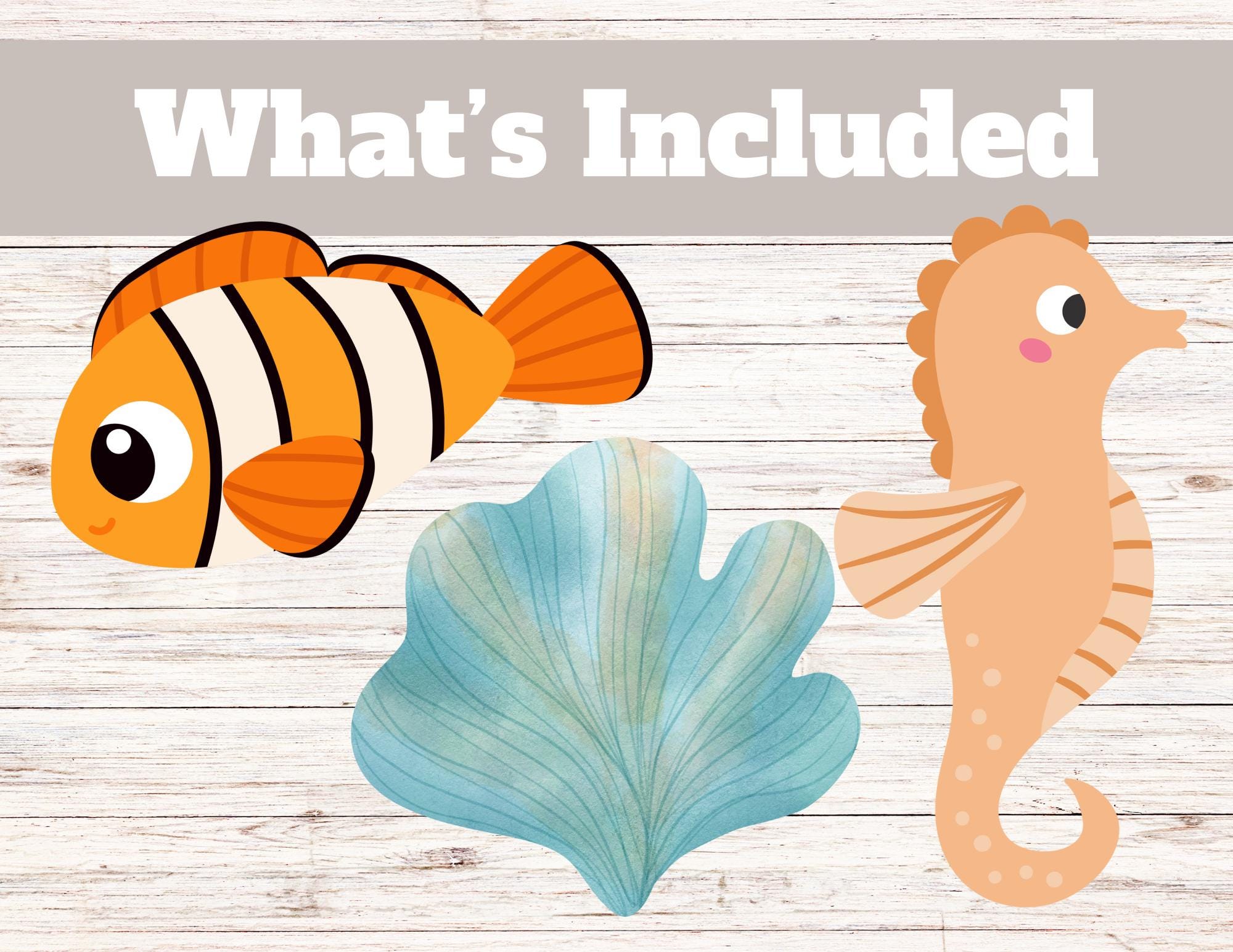 Digital Download Sea Animals Ocean Fish Nautical Theme|under the Sea ...