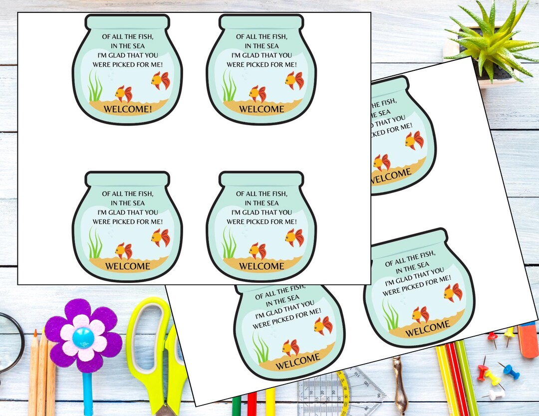 Goldfish Back to School Gift Tag | Printable Snack Tag for Students ...