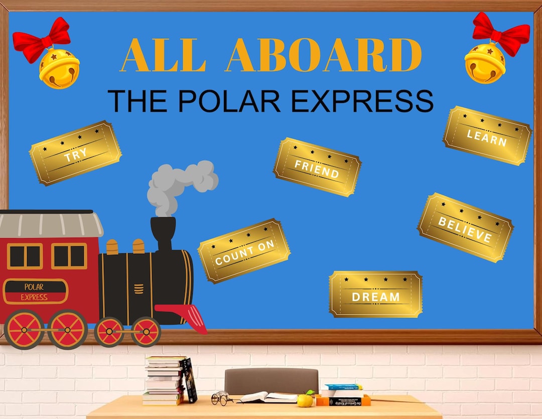 Polar Express Bulletin Board Kit | Christmas Bulletin Board | Christmas ...