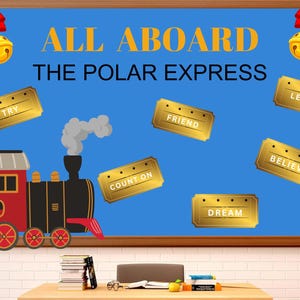 Polar Express Bulletin Board Kit | Christmas Bulletin Board | Christmas ...
