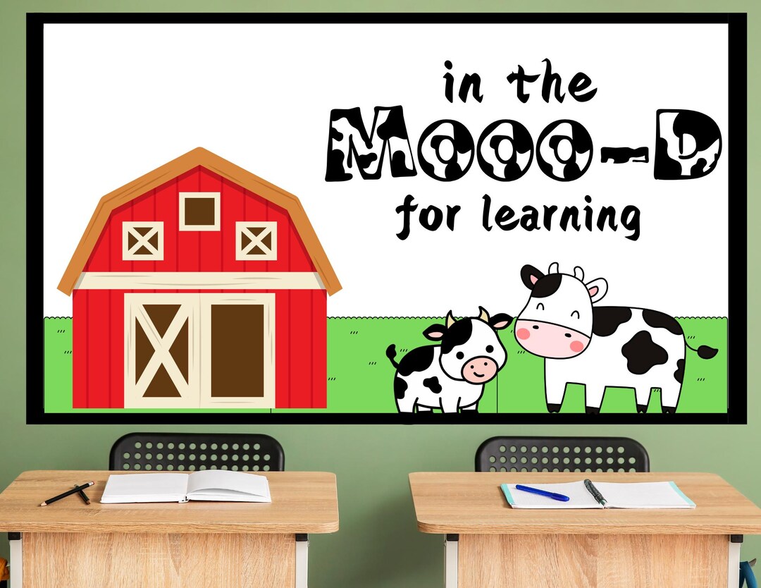 Farm Learning Bulletin Board for Kids | Farm Animals Classroom Decor ...