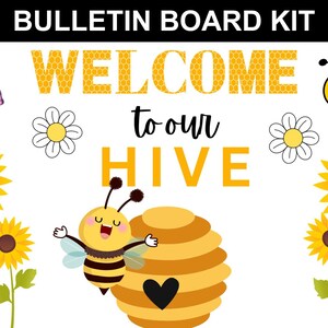 Digital Download|welcome to Our Hive|be Kind|spring Bulletin Board - Etsy
