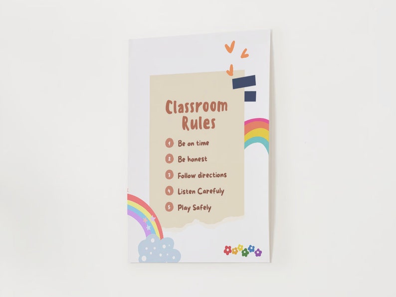 Modern Boho Classroom Poster | Minimalist Educational Wall Art ...