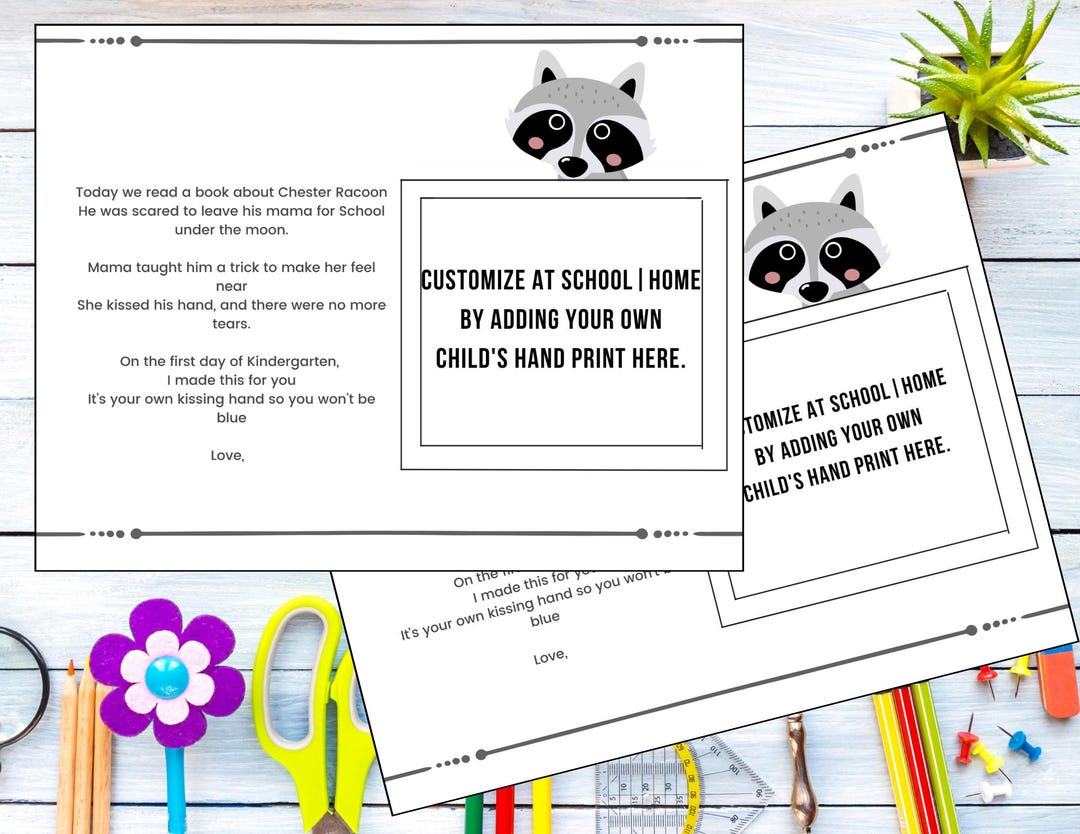 The Kissing Hand Back to School Craft for Kidsfirst Day of School ...