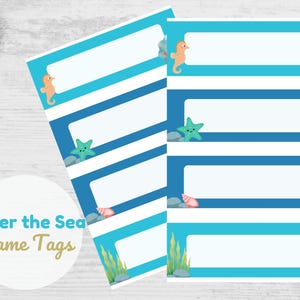 Digital Download|under the Sea Name Tags|classroom Name Tags - Etsy