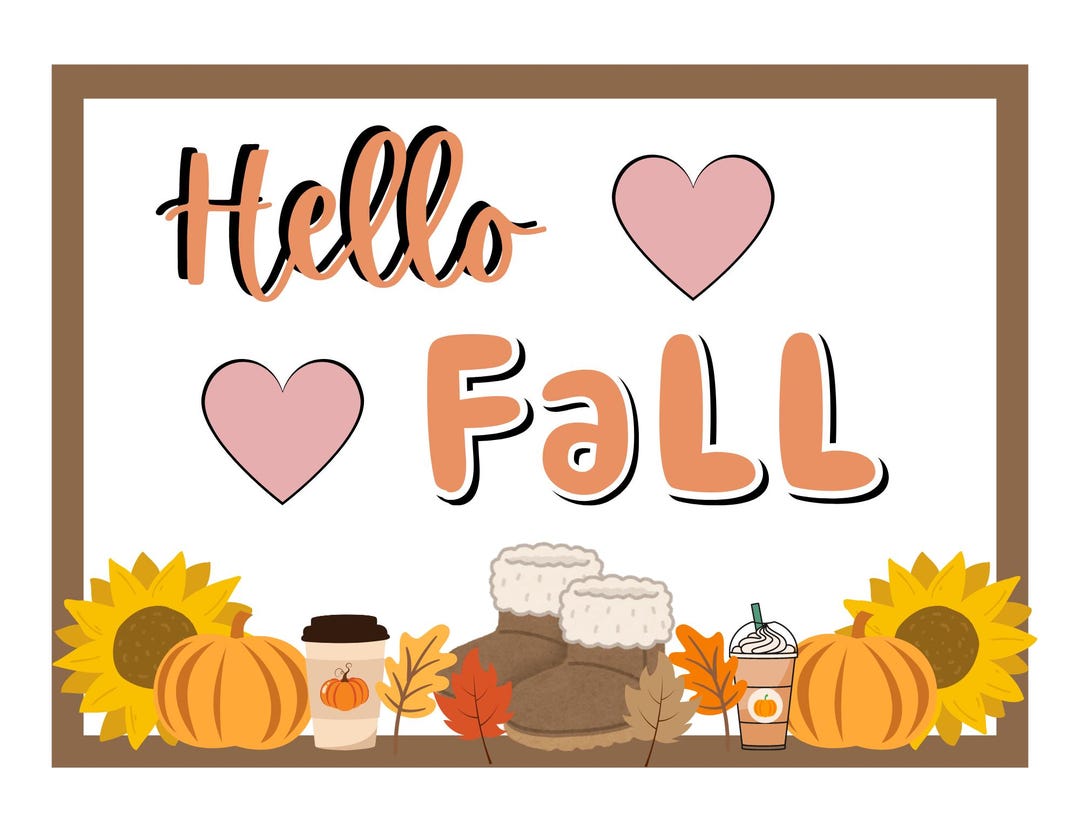 Digital Download Boho Fall Themehello Fall Groovyclassroom Decor ...
