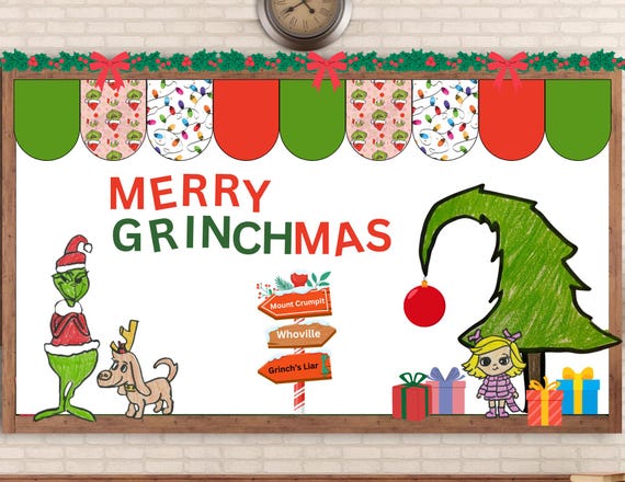 Grinch Bulletin Board Ideas Holidays Amazon.com: 63Pcs Christmas