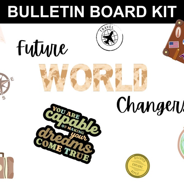 World Map Bulletin Board - Etsy