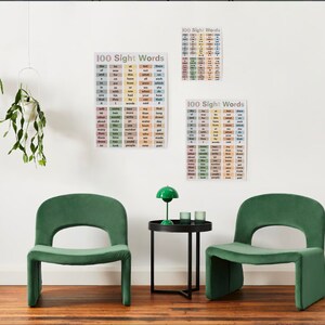 100 Sight Words Boho Poster | Classroom Decor | High-frequency Word ...