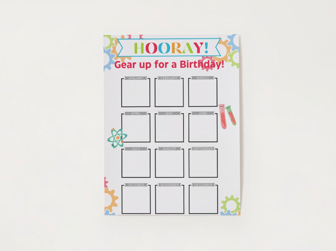 Digital Download STEAM Birthday Poster|class Birthday Celebrants ...