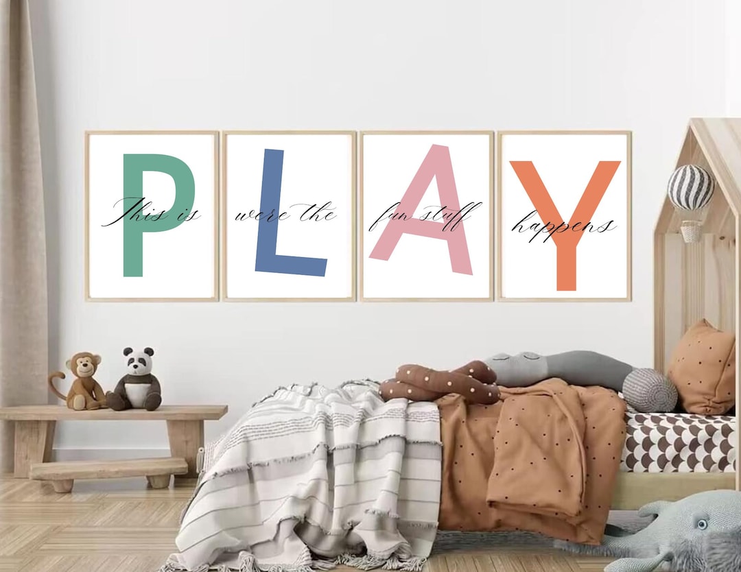 Digital Downloads|kids Playroom Wall Art|playroom Wall Decor|wall Art ...