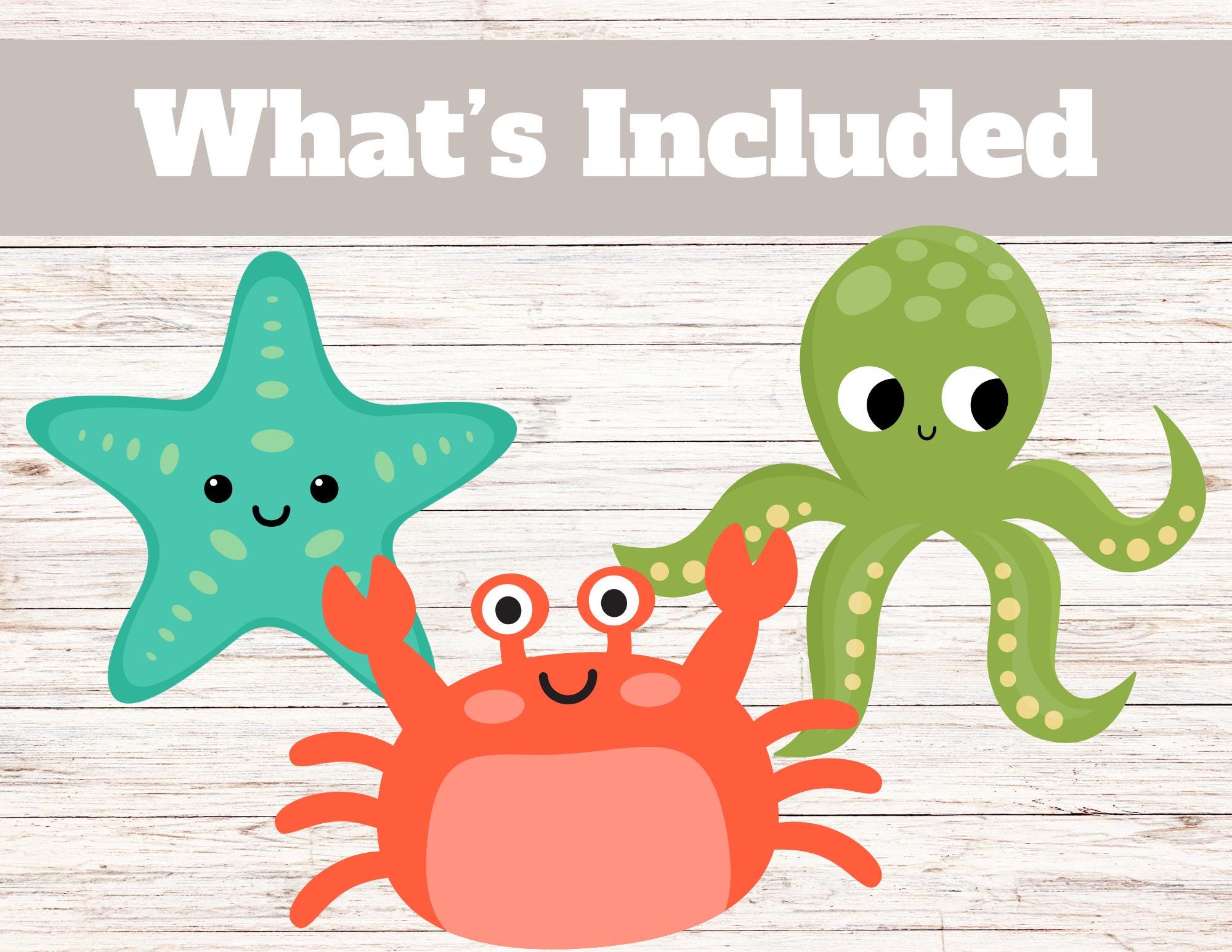 Digital Download Sea Animals Ocean Fish Nautical Theme|under the Sea ...