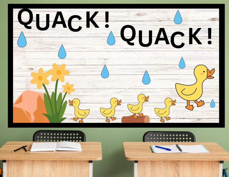 Quack Quack Bulletin Board | Duck Themed Classroom Decor | Cute Animal ...