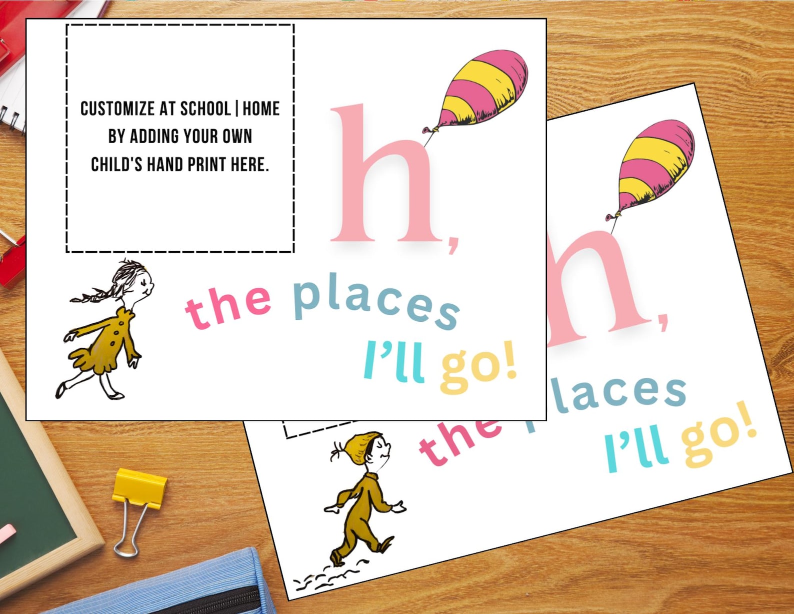 Oh the Places You’ll Go Handprint Art | Dr. Seuss Inspired Printable ...