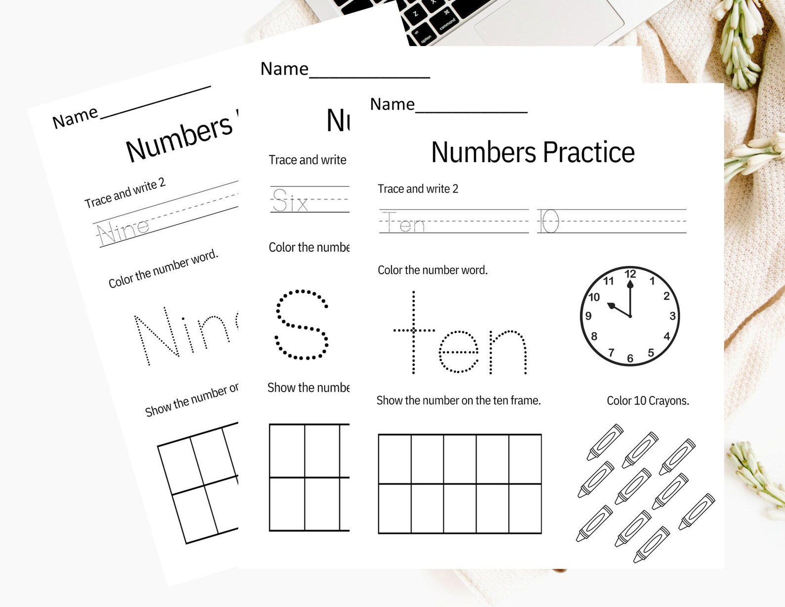 Digital Download|numbers1-10 Worksheets|teachers Resources - Etsy