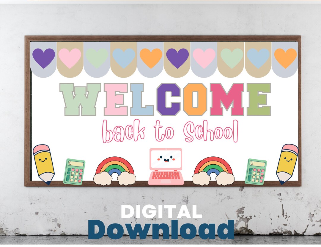 Digital Download Dreamy Pastel Bulletin Board|back to School Bulletin ...