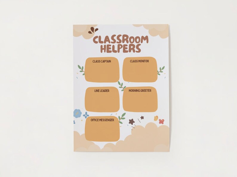 Digital Download Bohemian Classroom Organization|classroom Job Display ...