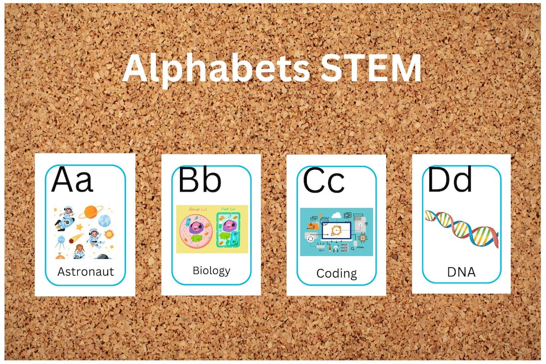 Alphabet STEM Poster With English and Spanish Numbers | Bilingual ...
