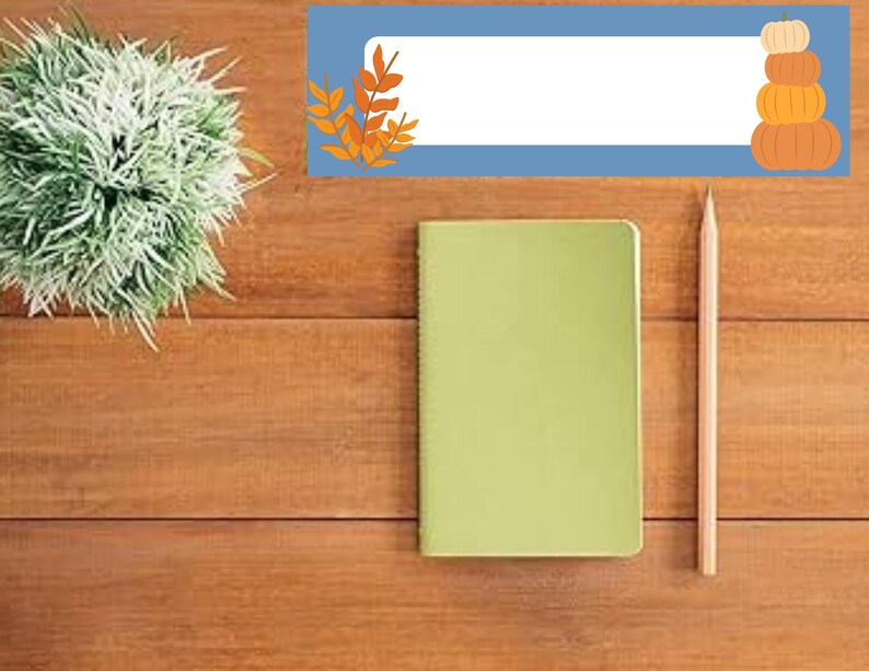 Digital Download|falll Name Tags|classroom Name Tags - Etsy