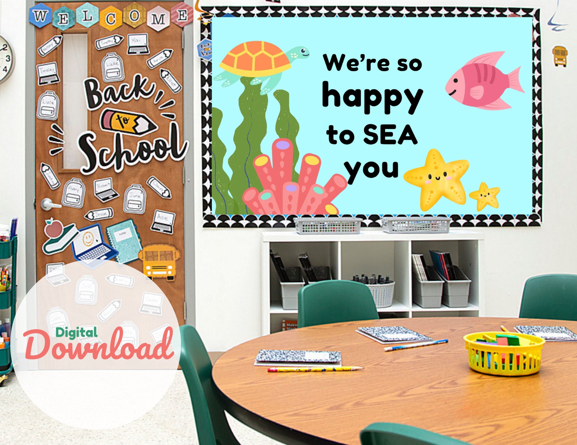 Digital Download Under the Sea Bulletin Board|ocean Bulletin Board ...