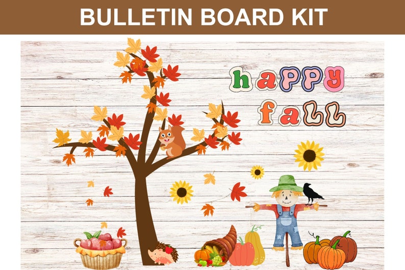 PDF Fall Tree Bulletin Board, Fall Autumn Thanksgiving Classroom ...