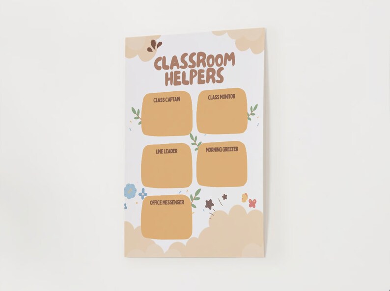 Digital Download Bohemian Classroom Organization|classroom Job Display ...