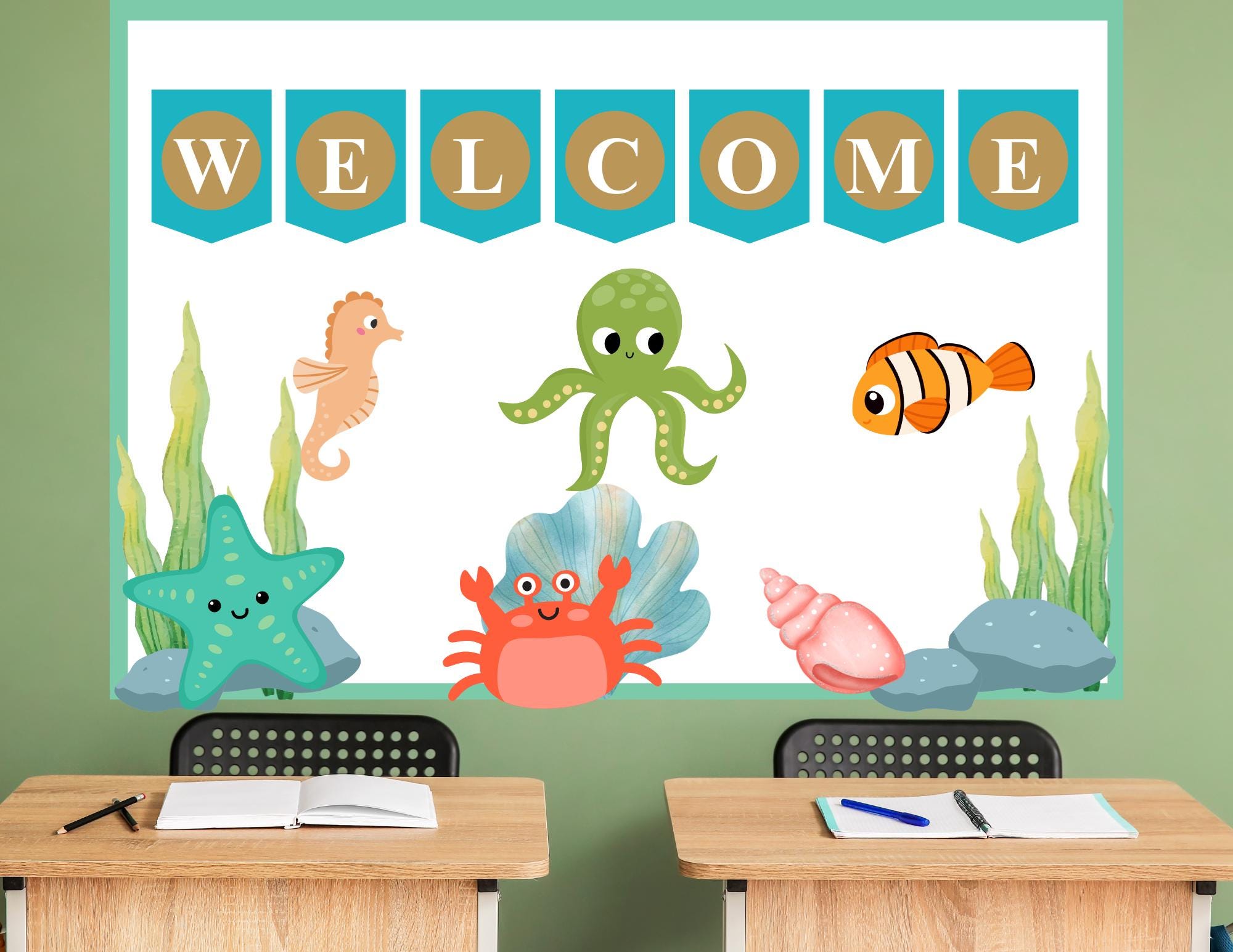 Digital Download Sea Animals Ocean Fish Nautical Theme|under the Sea ...